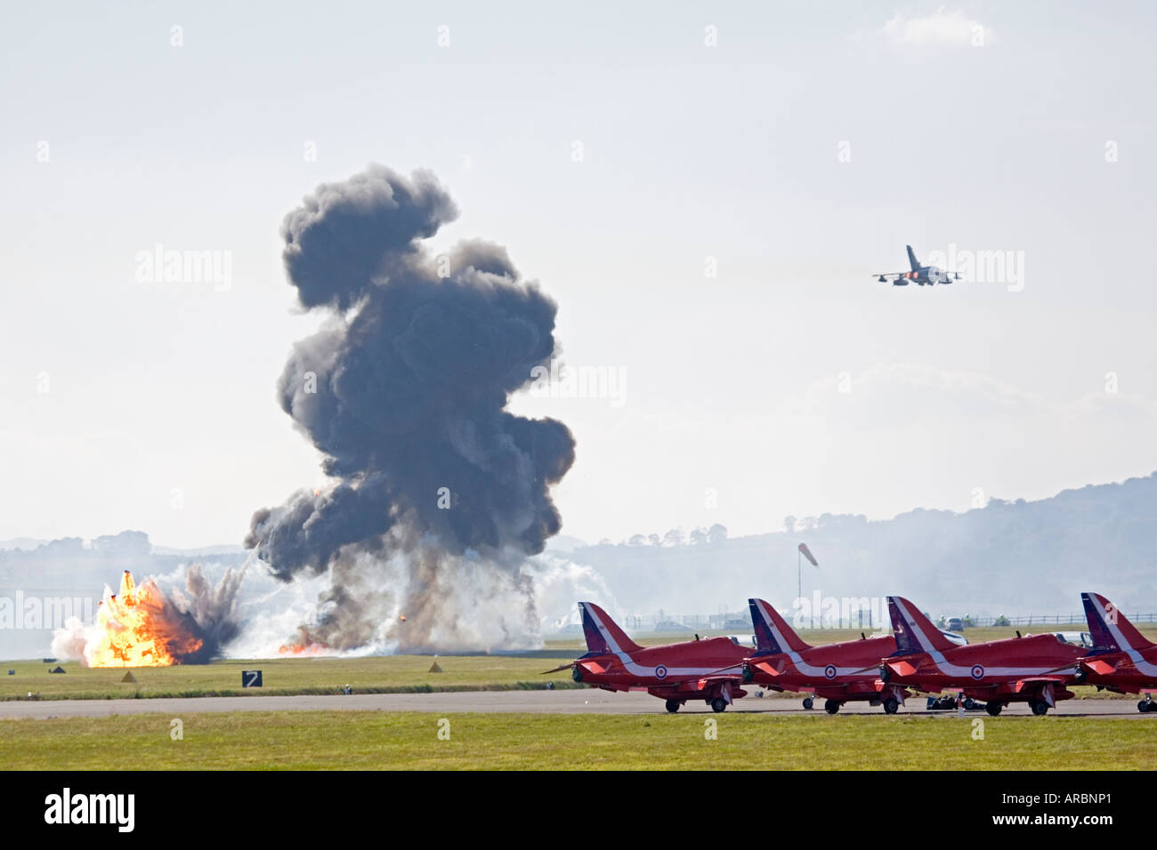 RAF Tornado GR4 617 Squadron afterburner low level simulated bombing ...