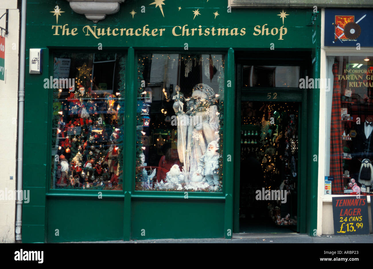 Nutcracker Christmas shop Royal Mile Edinburgh Scotland Stock Photo - Alamy