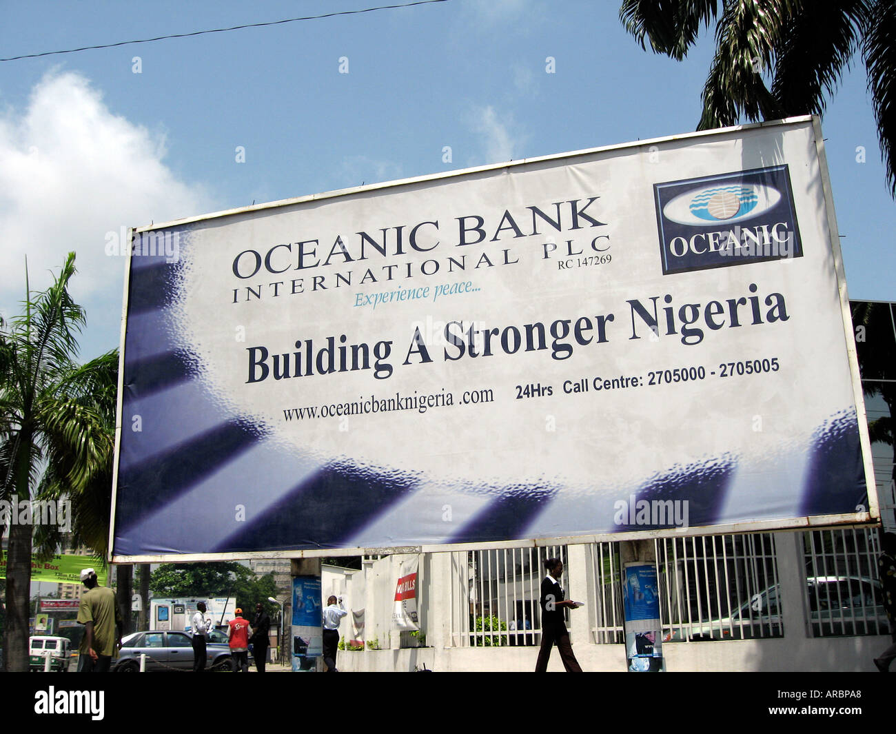 Oceanic Bank sign, Lagos, Nigeria Stock Photo - Alamy
