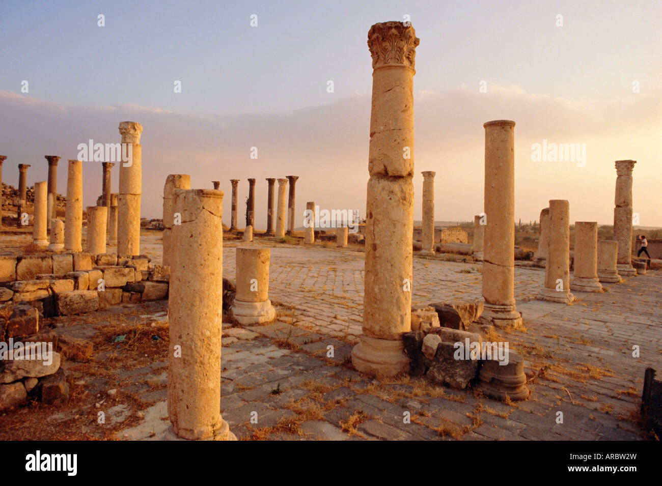 Roman ruins of Umm Qais, the biblical Decapolis city of Gadara, Jordan ...