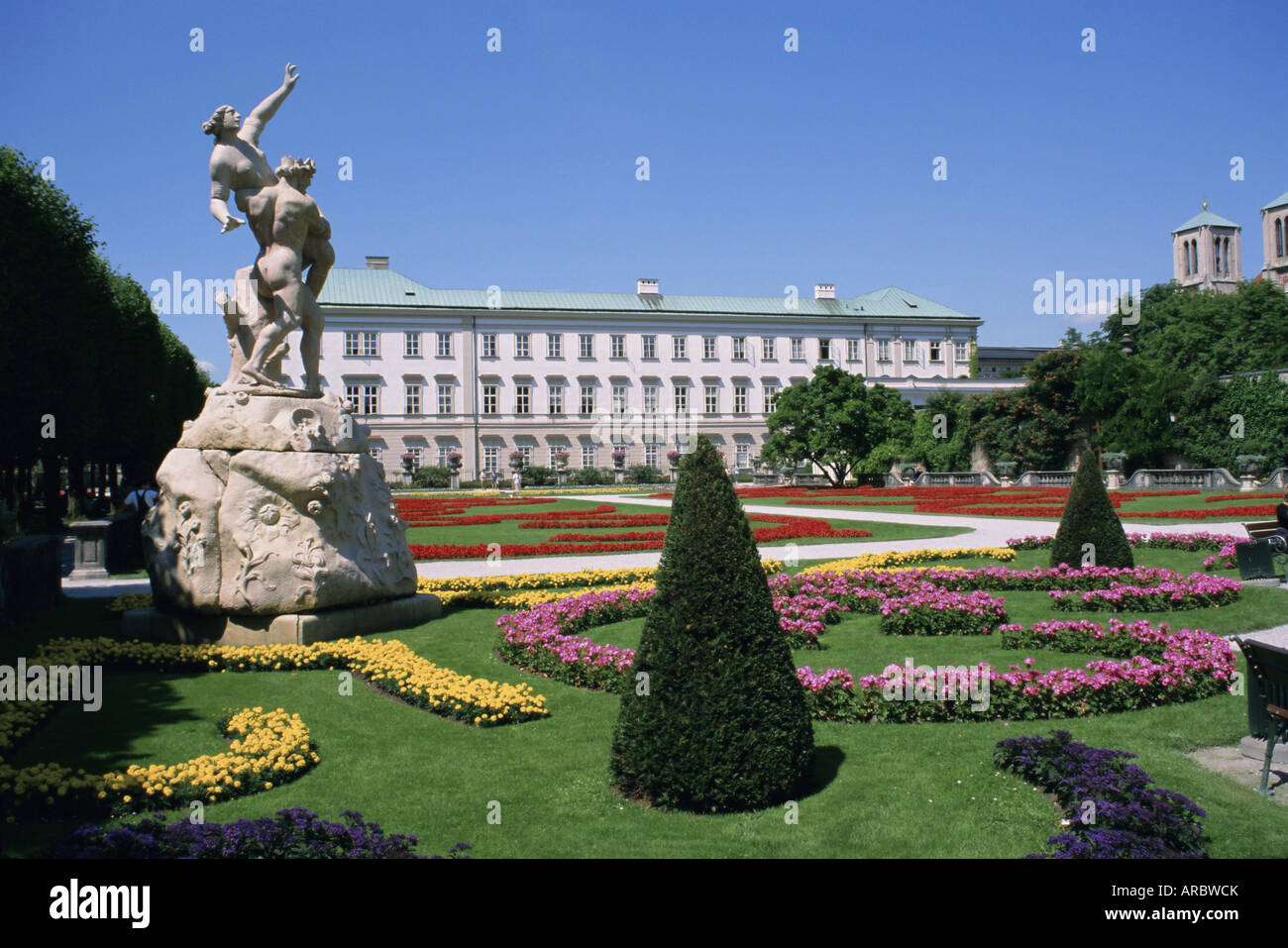 Mirabell garden flower bed hi-res stock photography and images - Alamy