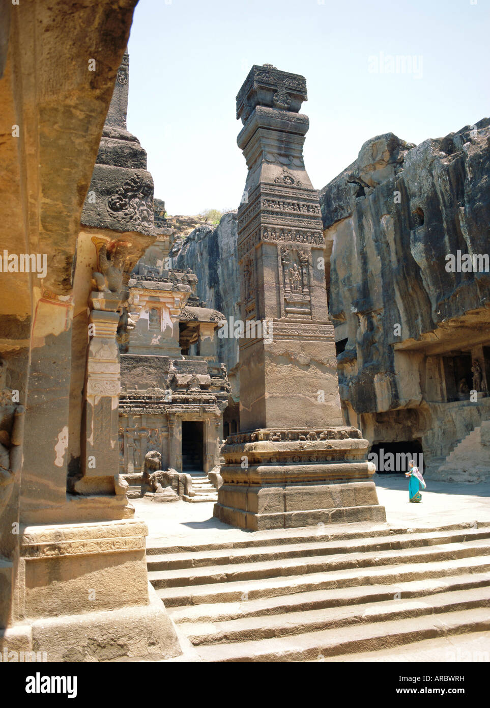 Kailasa temple ellora column hi-res stock photography and images - Alamy