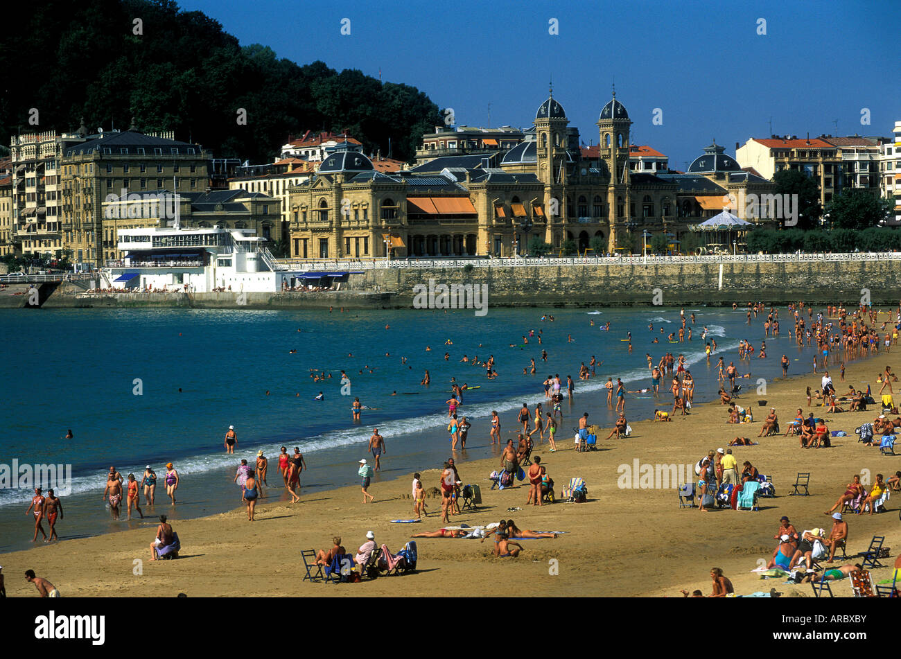 Playa De La Concha, San Sebastian Spain Stock Photo - Alamy