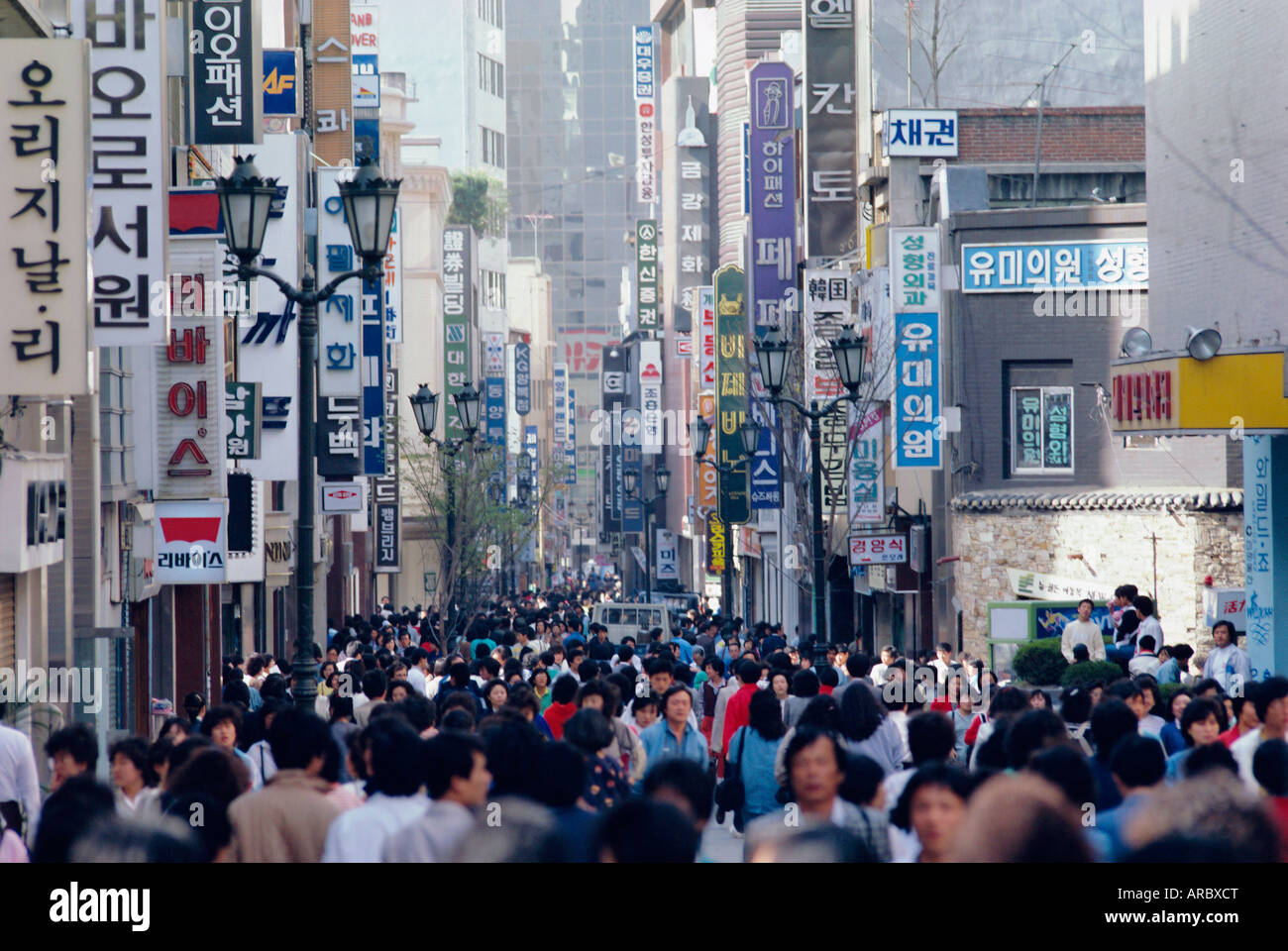 Busy street in Seoul, South Korea, Korea, Asia Stock Photo - Alamy