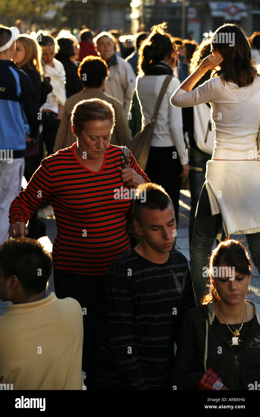 Rush hour, Puerta del Sol, Madrid, Spain Stock Photo - Alamy
