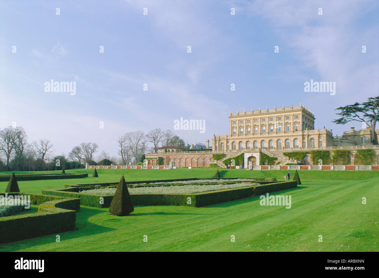 Formal gardens and Cliveden House, Buckinghamshire, England, UK Stock ...