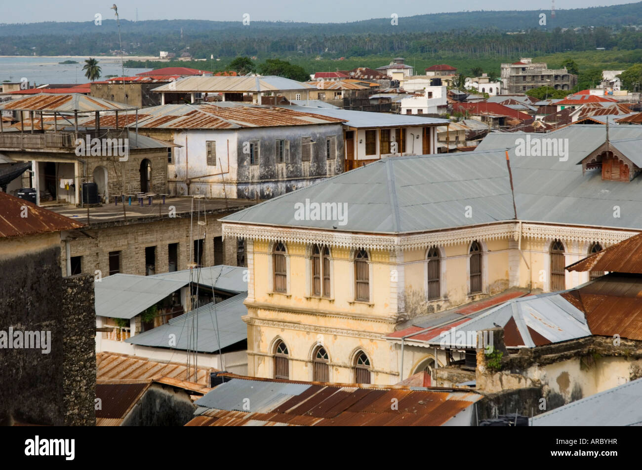 A view of the Stone Town skyline, UNESCO World Heritage Site, Zanzibar ...