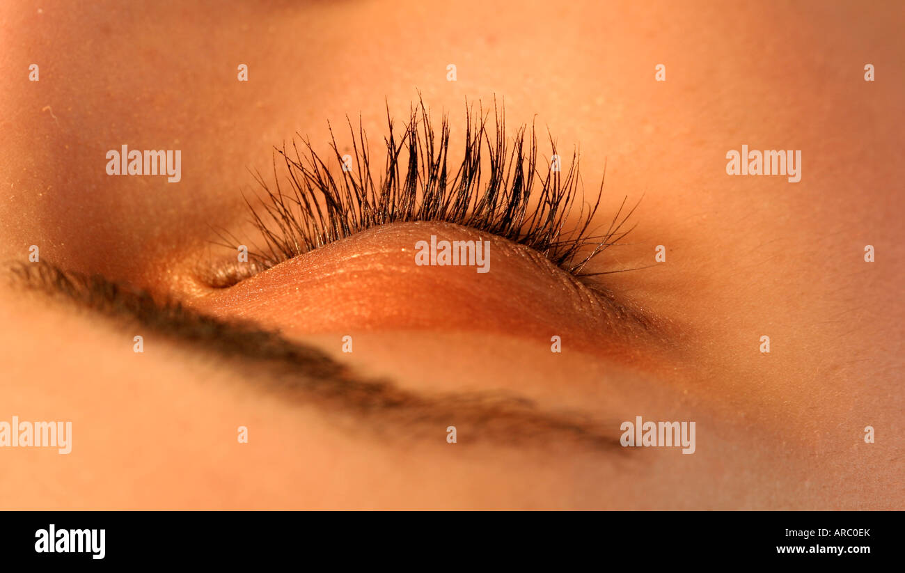 woman face with shut eyes Stock Photo - Alamy