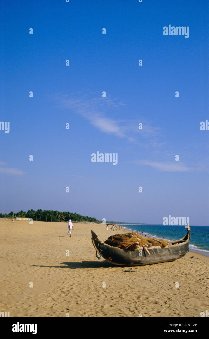 The beach at Quilon, Kerala State, India, Asia Stock Photo - Alamy