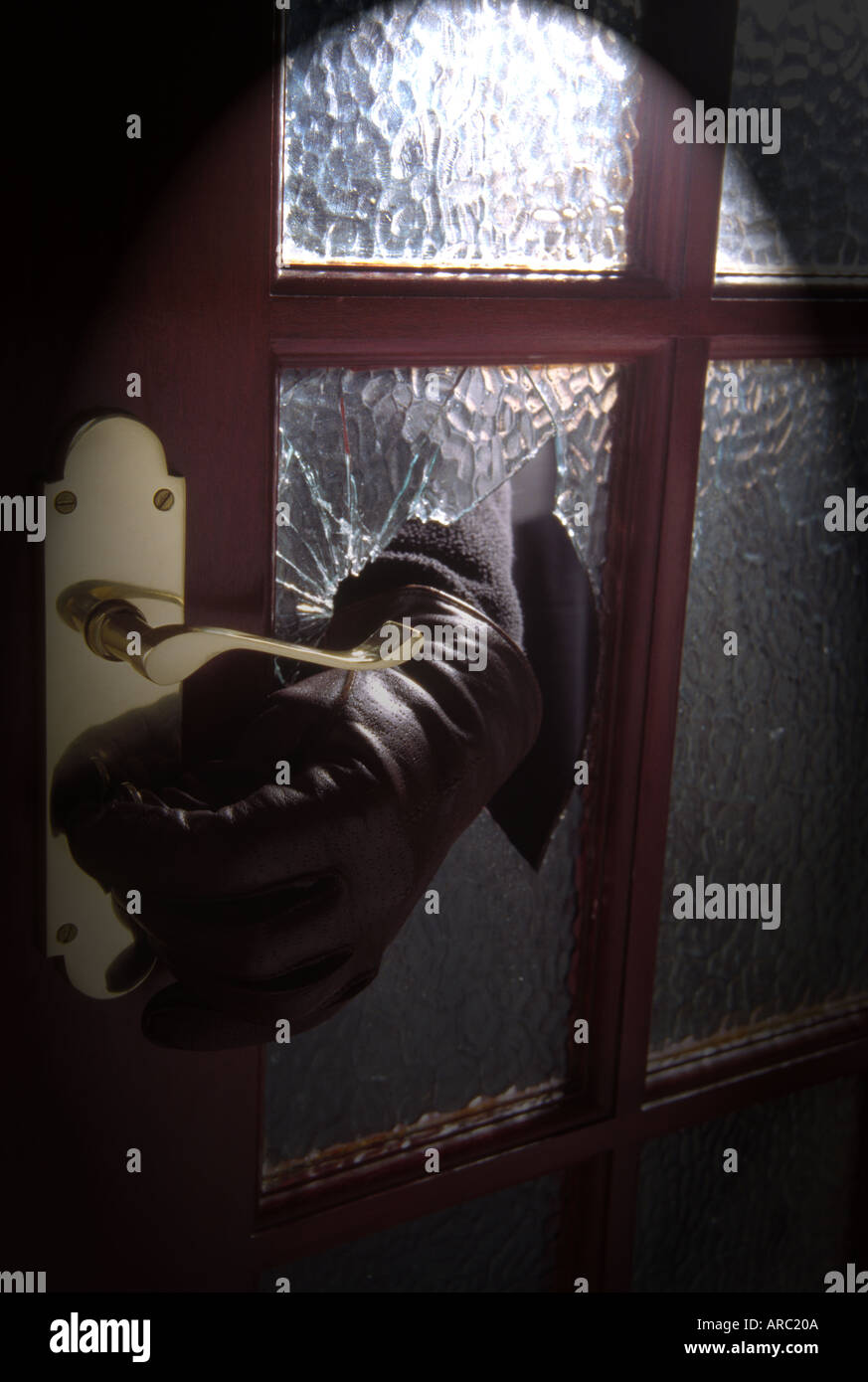 Crime break in Stock Photo - Alamy