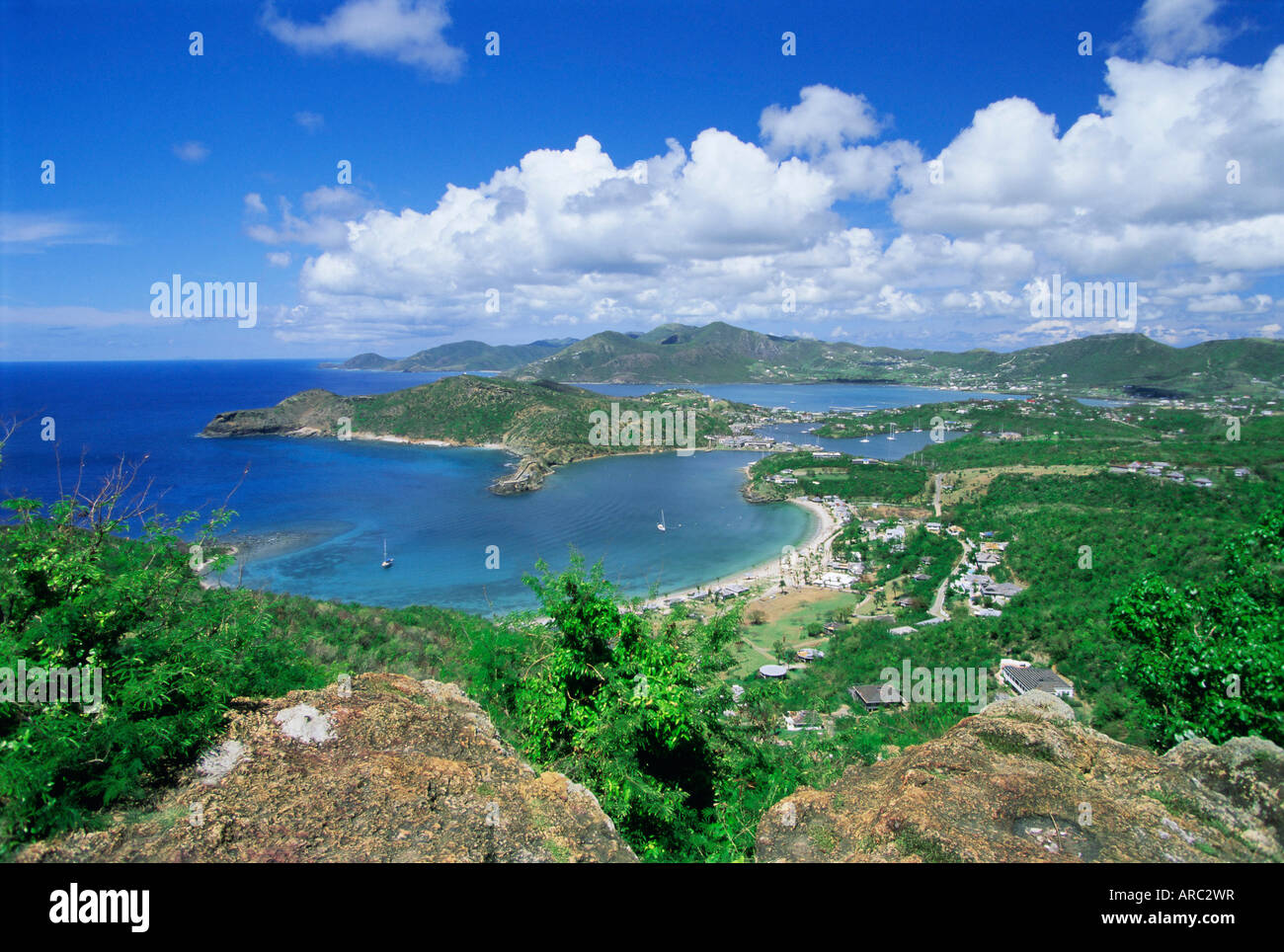 English Harbour, location of Nelson's dockyard, Antigua, Caribbean ...