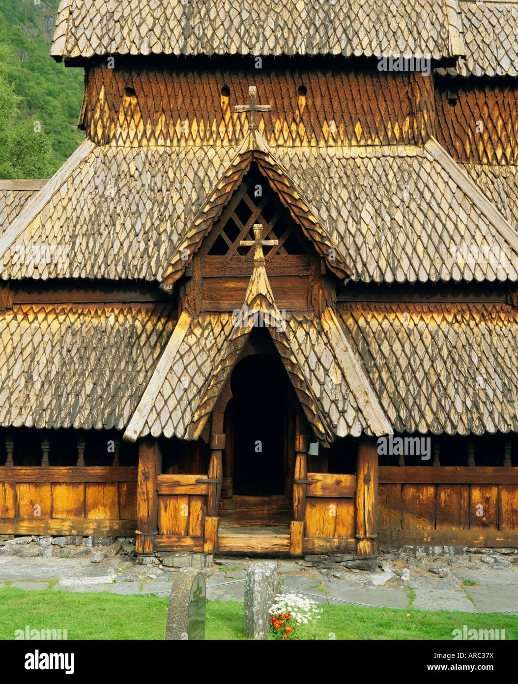 Stave roof borgund stave church hi-res stock photography and images - Alamy