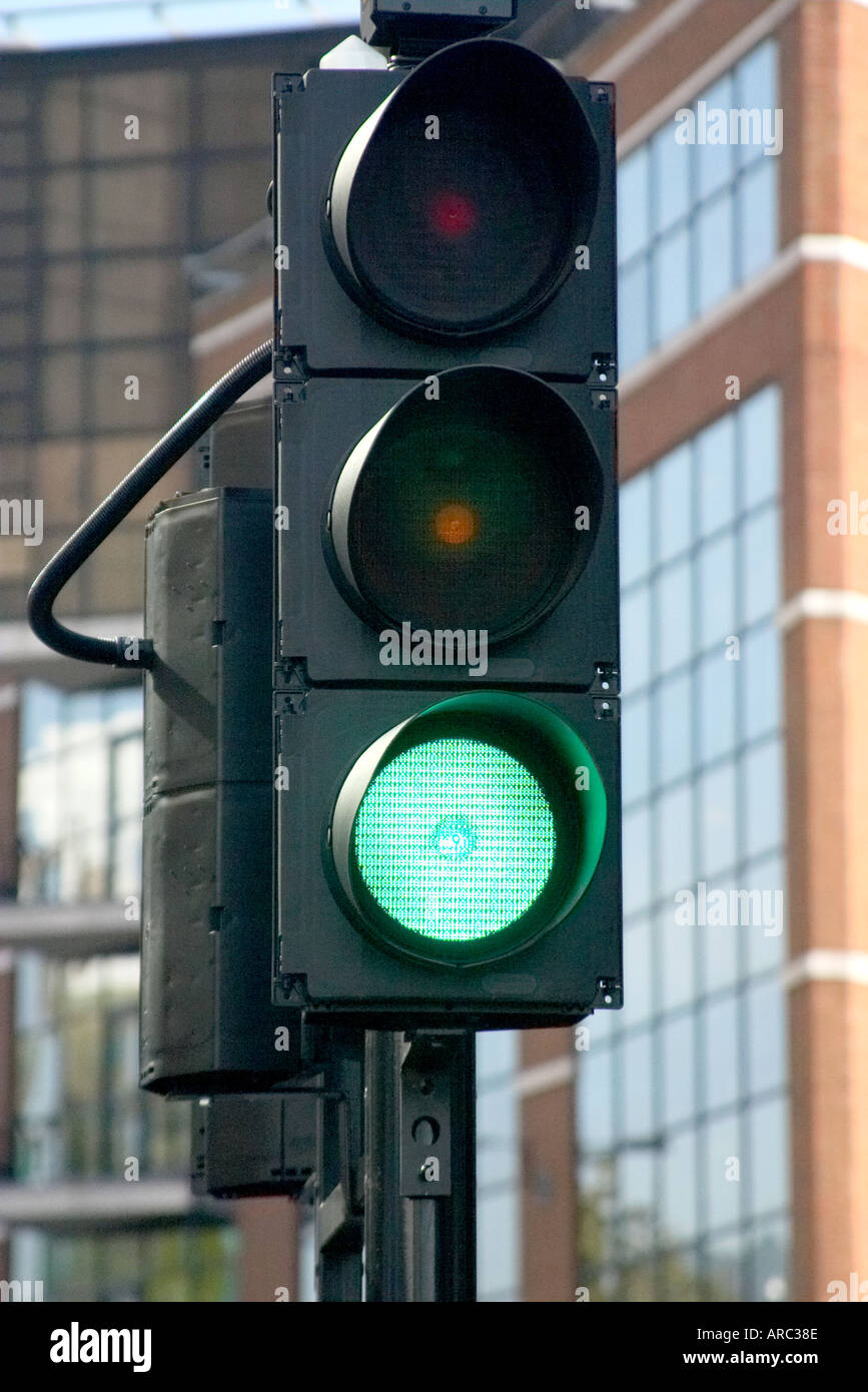 green traffic light signal sign go Stock Photo - Alamy