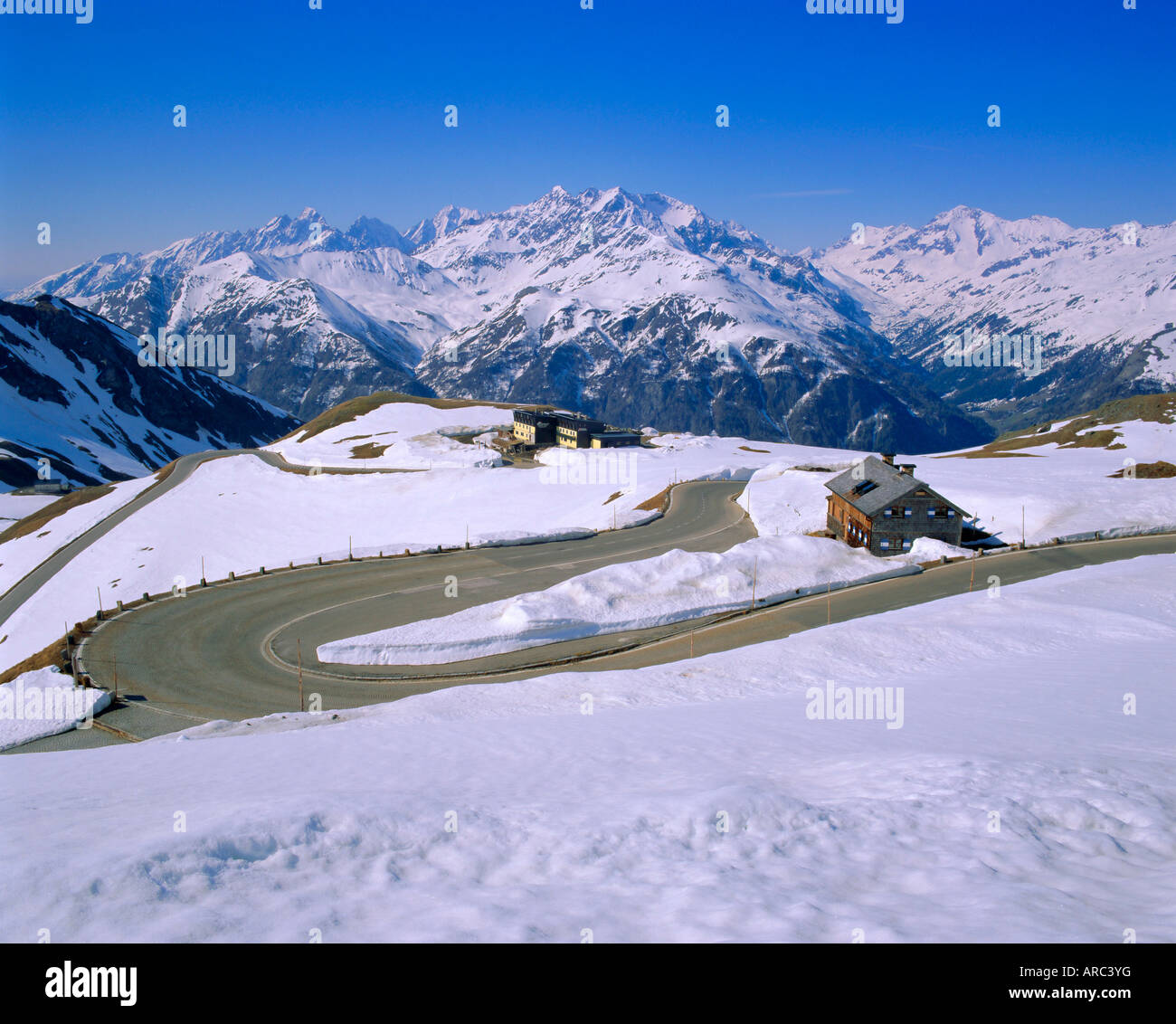 The Grossglockner road, Hohe Tauern National Park region, Austria Stock ...