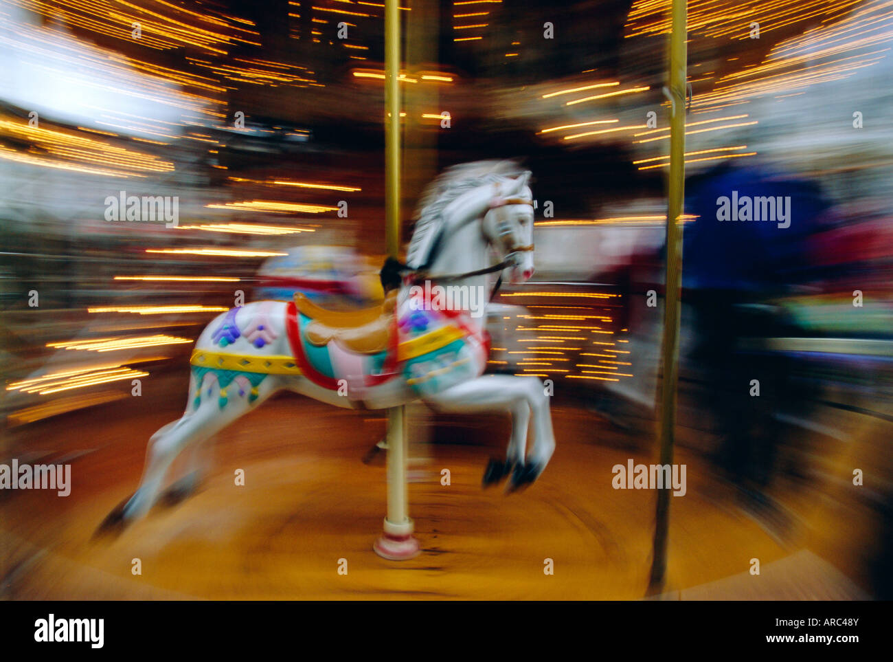 White merry go round hi-res stock photography and images - Alamy