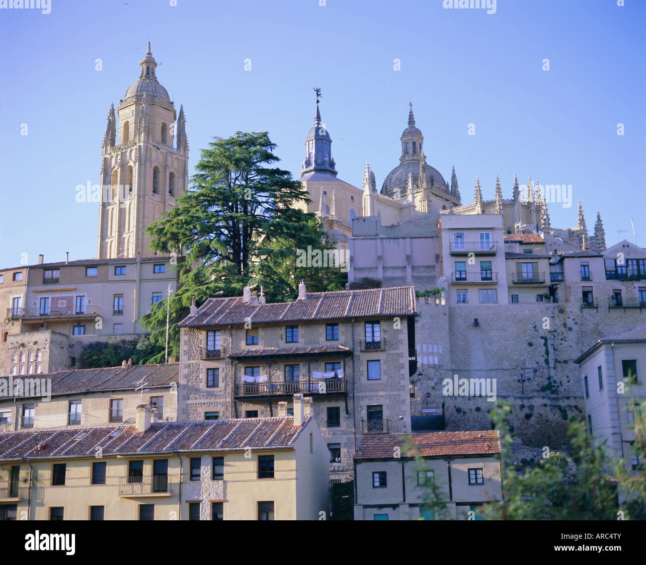 The Cathedral and Alcazar, Segovia, UNESCO World Heritage Site, Central ...