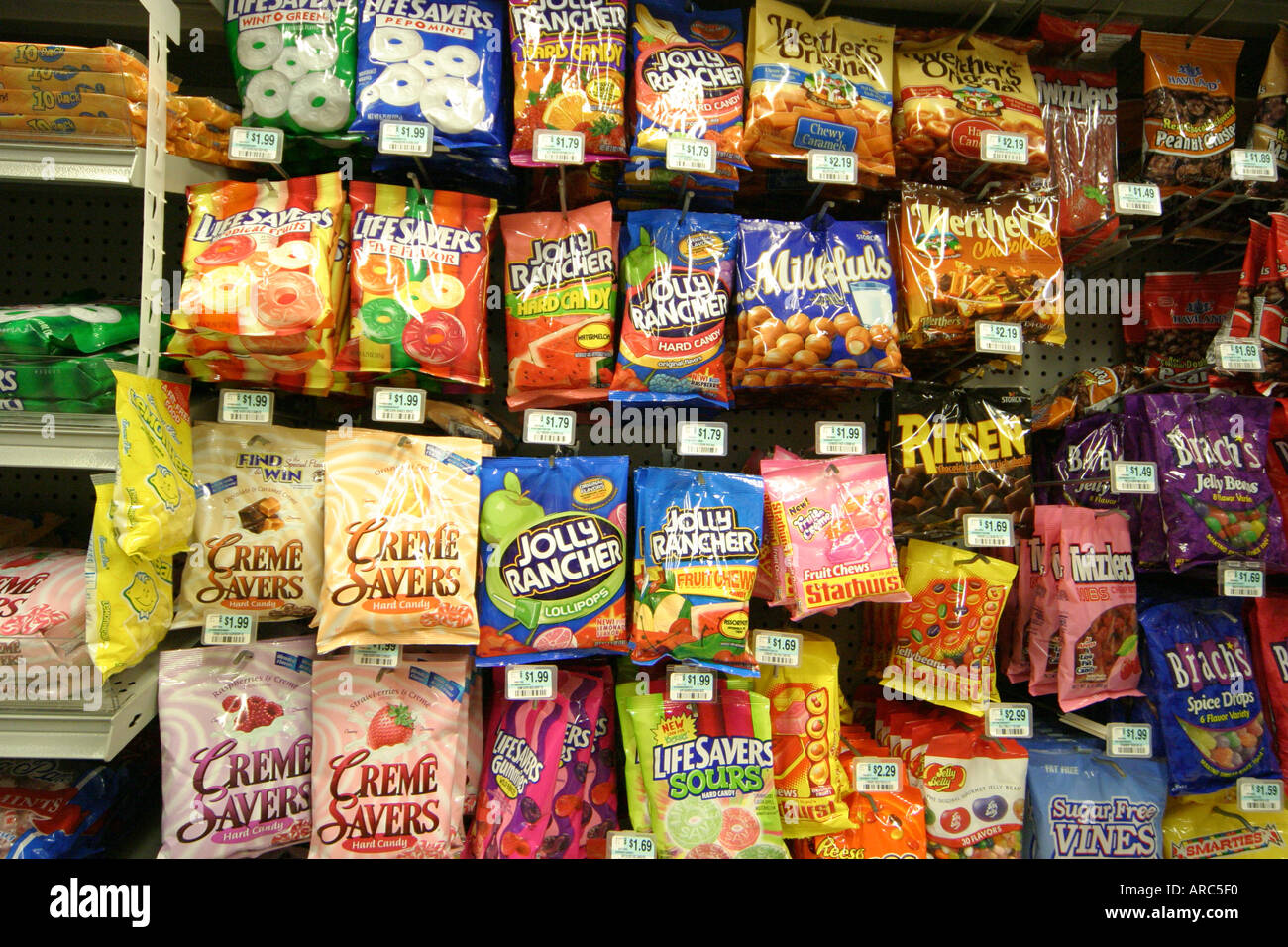 Miami Beach Florida,Eckerd Pharmacy,snack food product products display ...