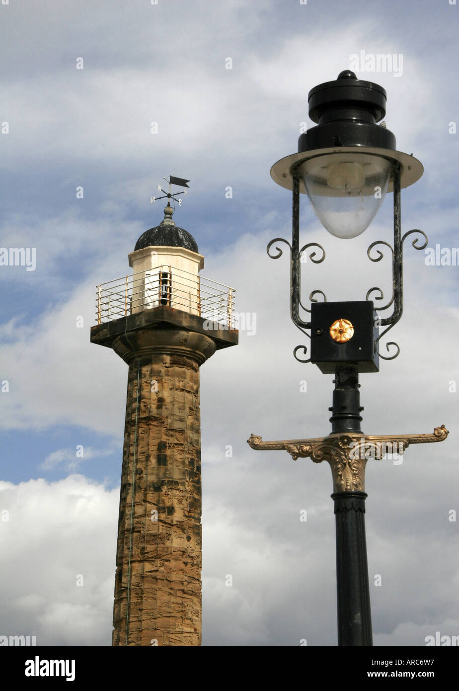 Old and new lights at Whitby in Yorkshire Stock Photo - Alamy
