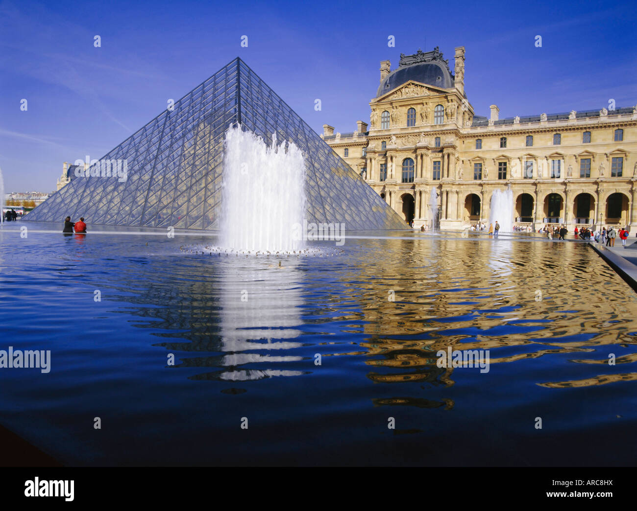 The Louvre and Pyramid, Paris, France, Europe Stock Photo - Alamy
