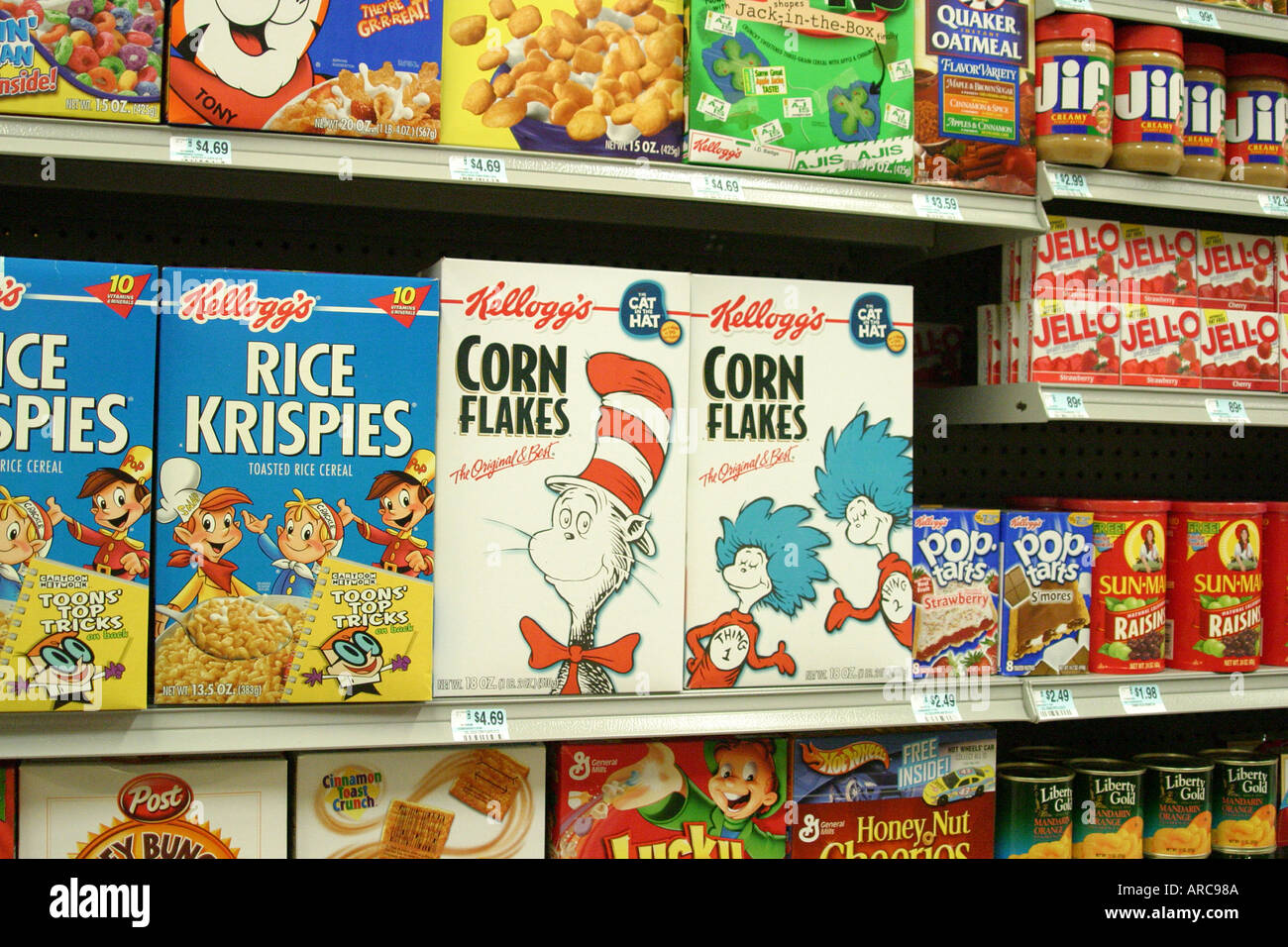 Miami Beach Florida,Eckerd Drug Store,cereal product products display ...