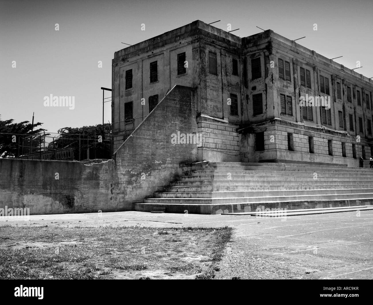 Prison yard Black and White Stock Photos & Images - Alamy