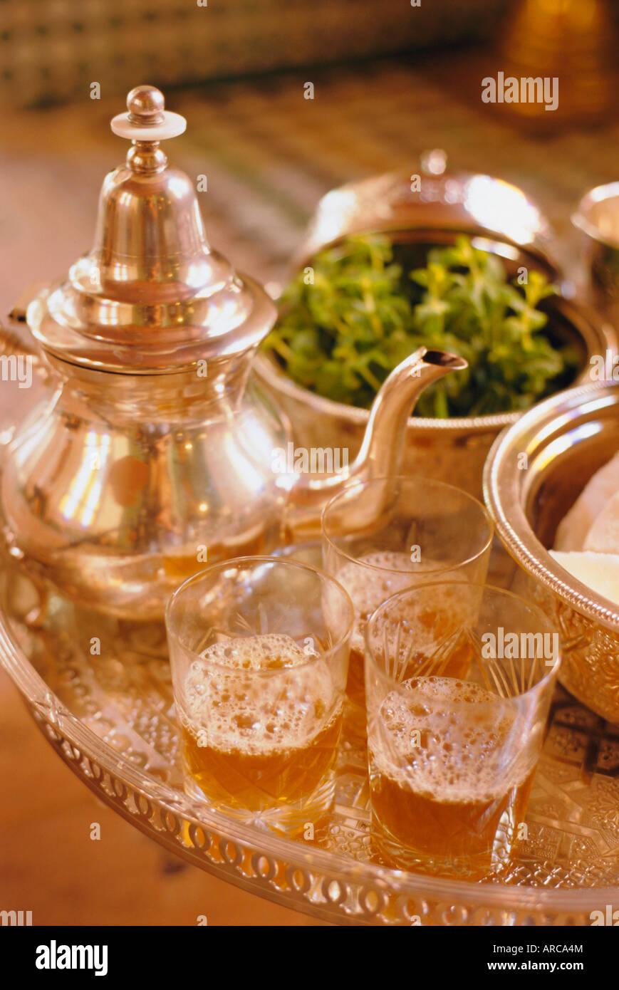 Moroccan tea set tea pot hi-res stock photography and images - Alamy