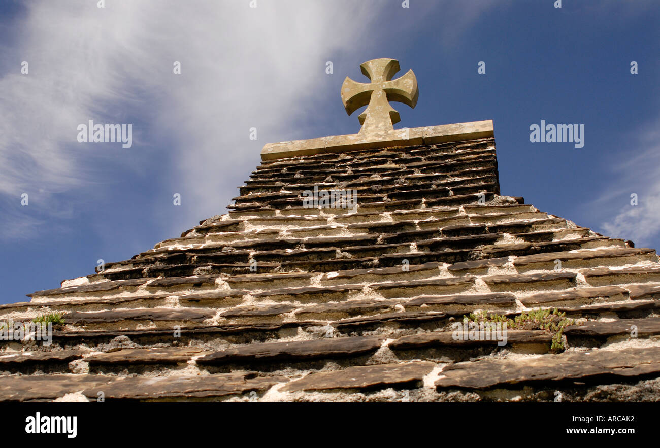Roof of the lich gate of the church of St John the Baptist Stock Photo ...