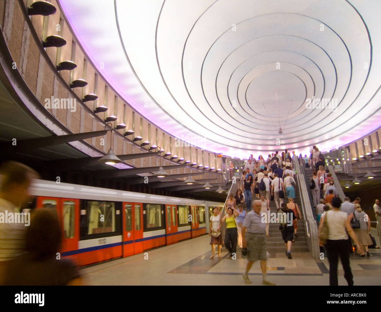 poland, a station on the warsaw underground network Stock Photo - Alamy
