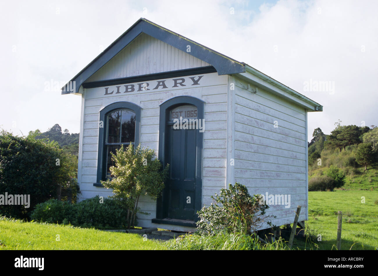 Small working country library, near Dargaville, Northland, North Island ...
