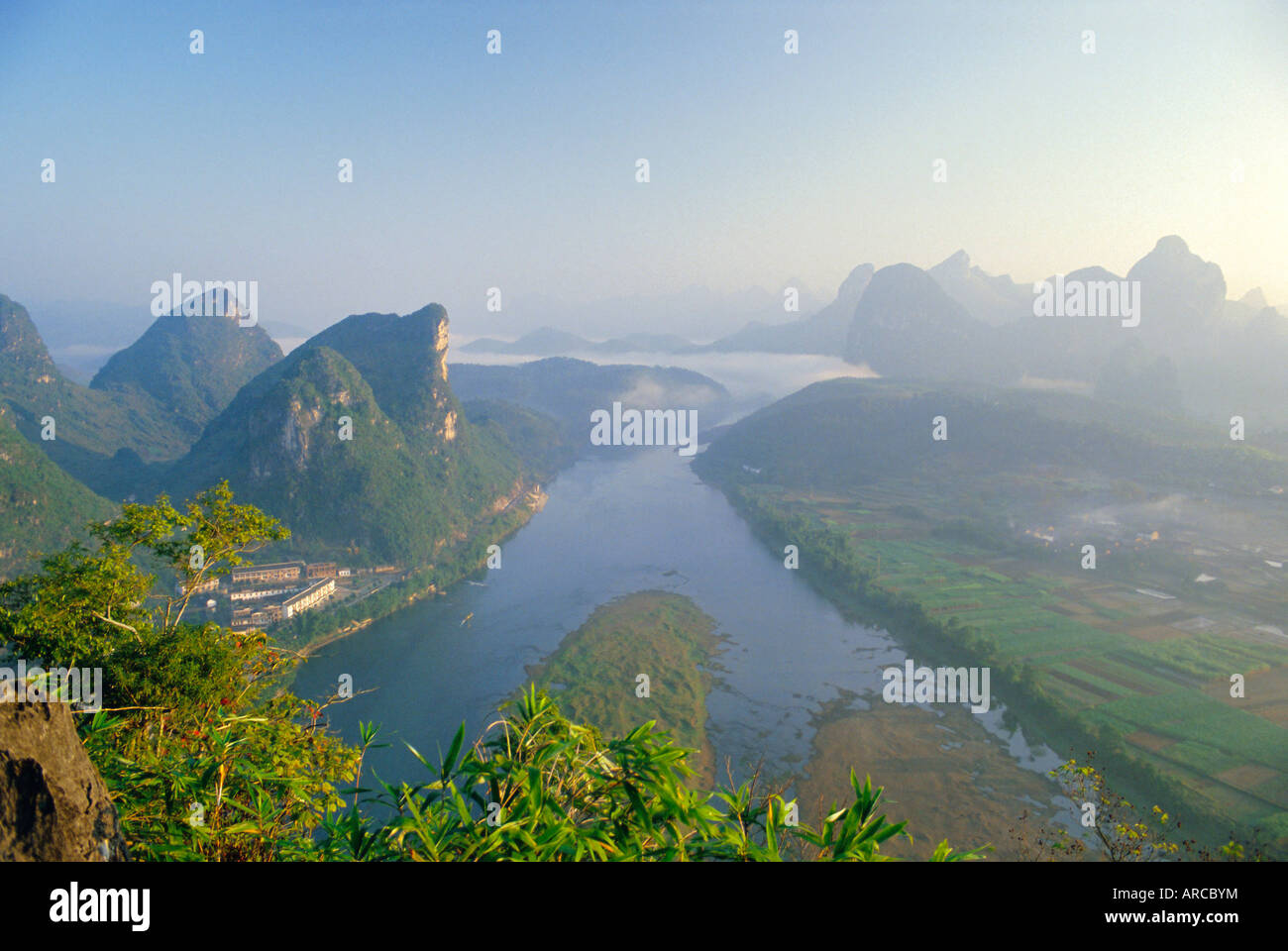Lijiang, the Li River at Yangshuo, Guangxi Province, China Stock Photo ...