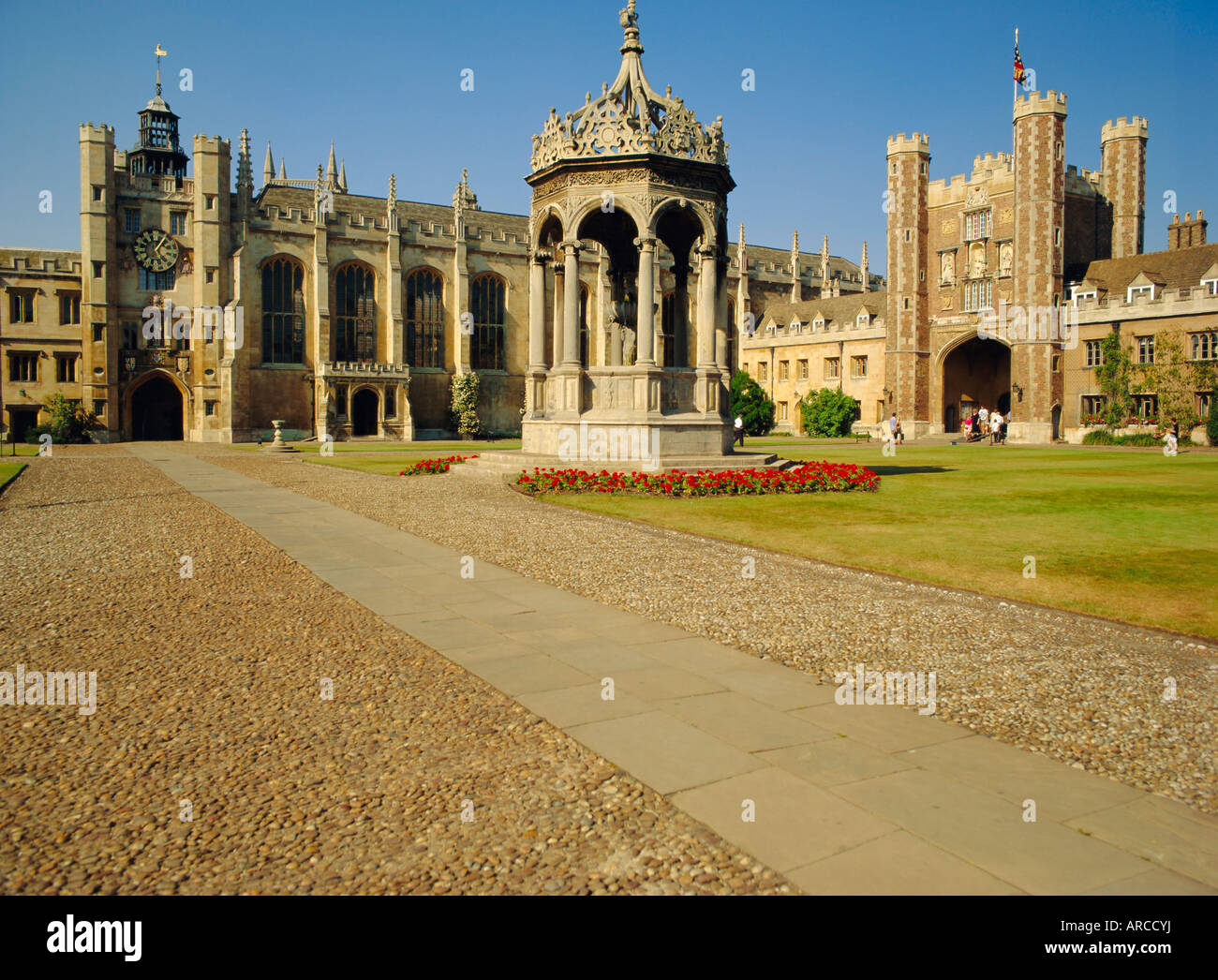 The Great Court, Trinity College, Cambridge, England Stock Photo - Alamy