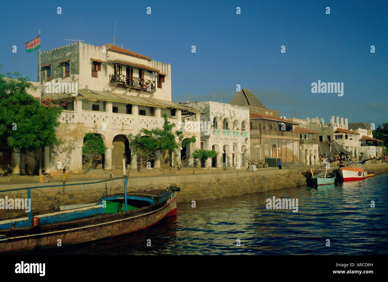 Waterfront, Lamu Town, Lamu Island, Kenya, East Africa, Africa Stock ...