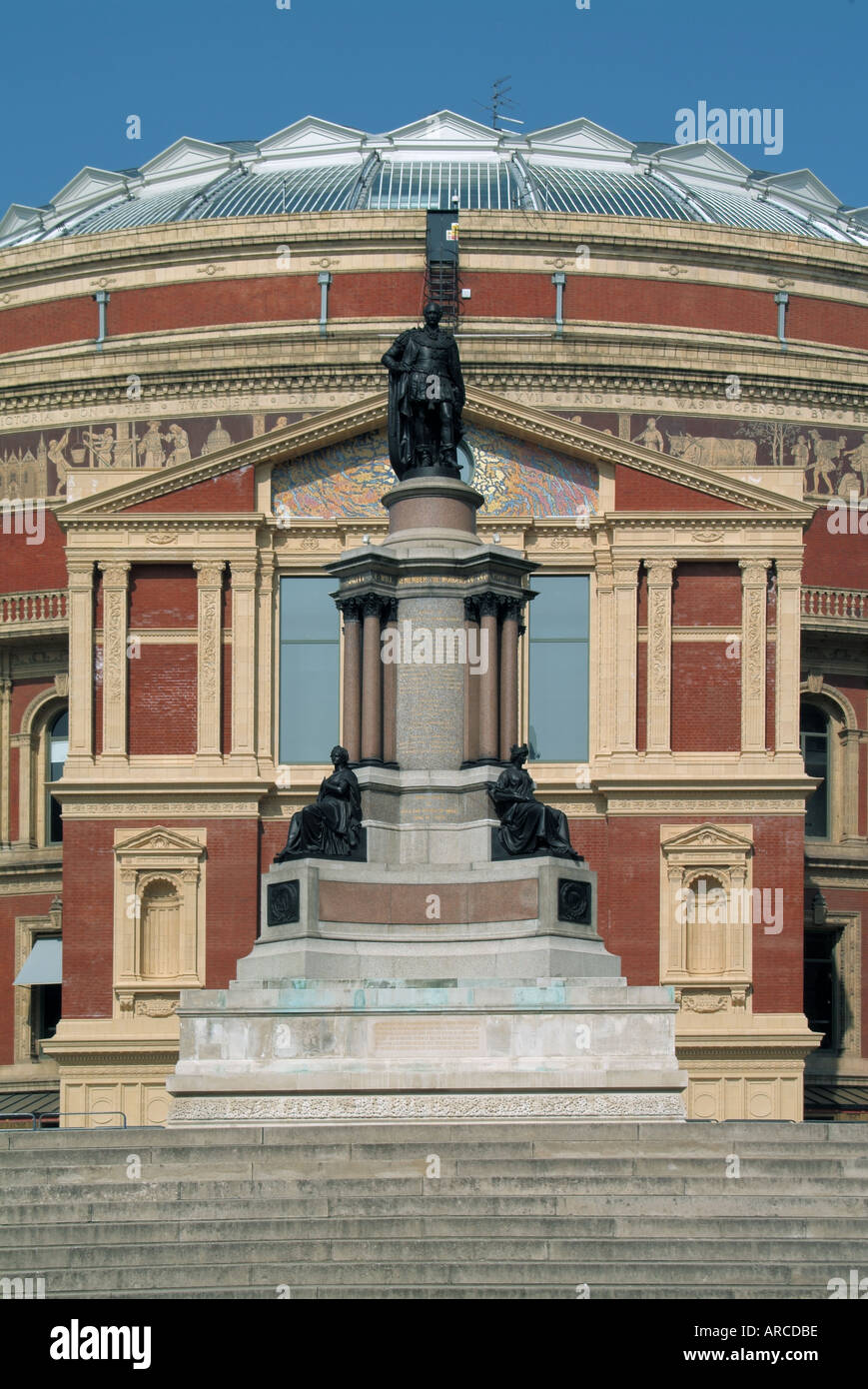 London Victorian Royal Albert Hall structure & statue with new South ...