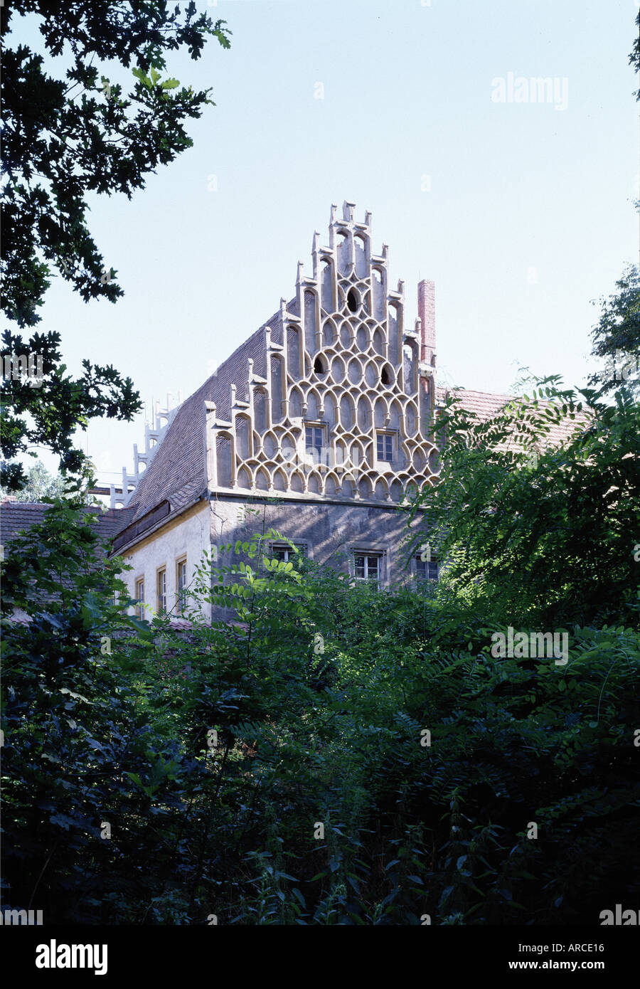 Mühlberg, Neue Probstei, Nordgiebel Stock Photo - Alamy