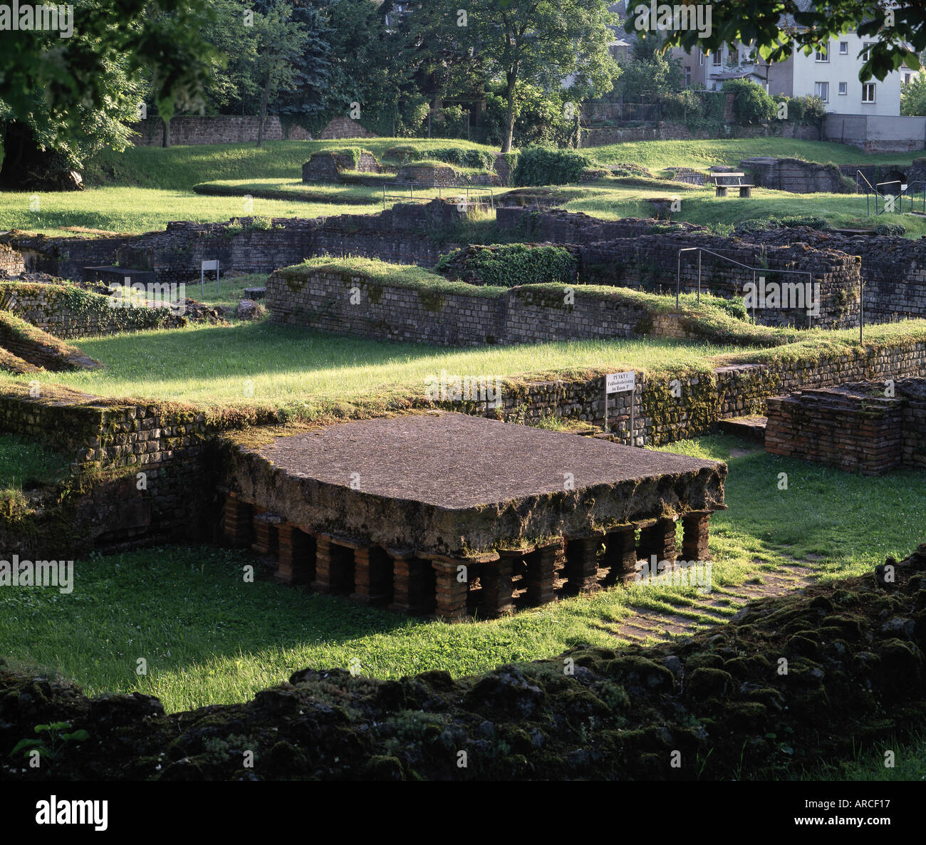 Trier, Barbarathermen, Hypocaustrum Stock Photo - Alamy