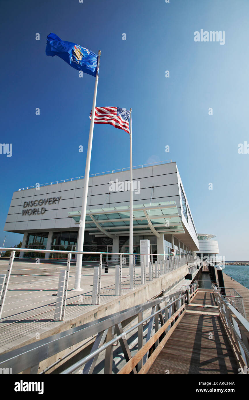 WISCONSIN Milwaukee Entrance and west side of Discovery World museum at ...