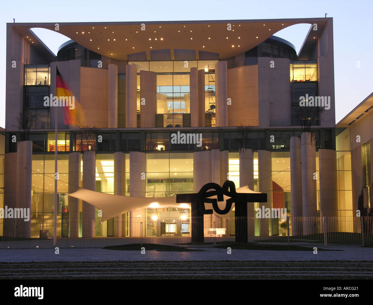 Berlin The Kanzleramt the office of the German Federal Chancellor Stock ...