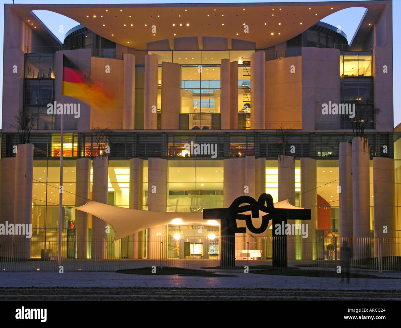 Berlin The Kanzleramt the office of the German Federal Chancellor Stock ...