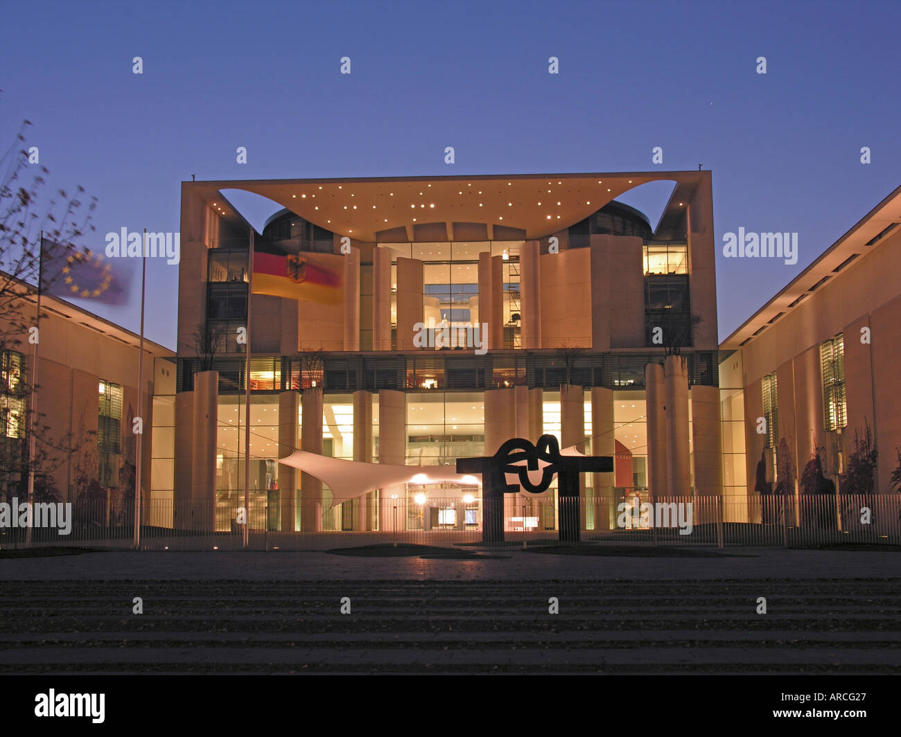 Berlin The Kanzleramt the office of the German Federal Chancellor Stock ...