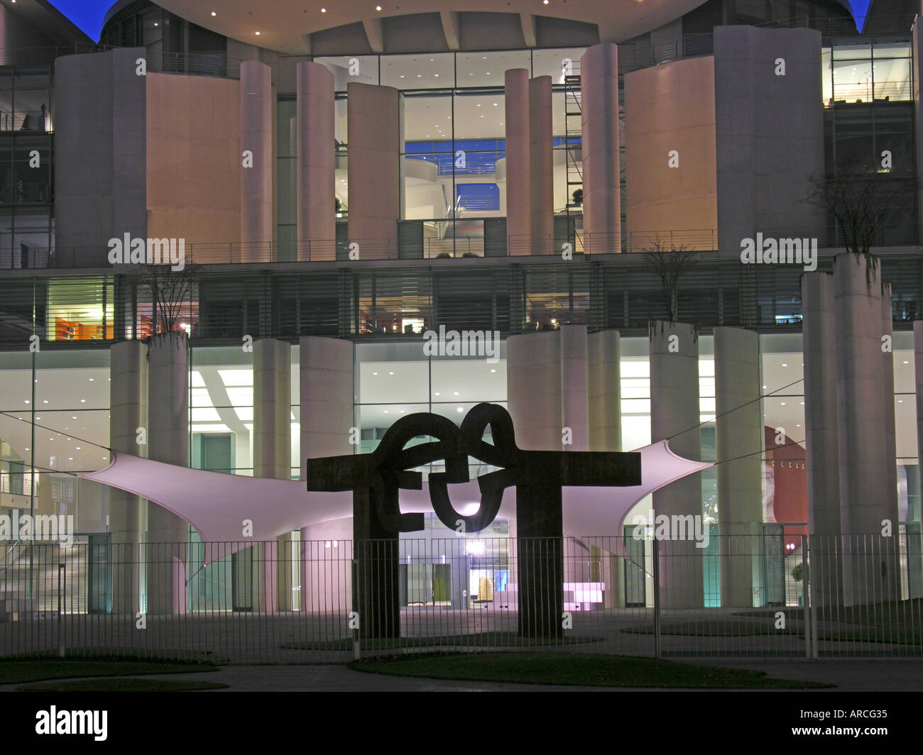 Berlin The Kanzleramt the office of the German Federal Chancellor Stock ...