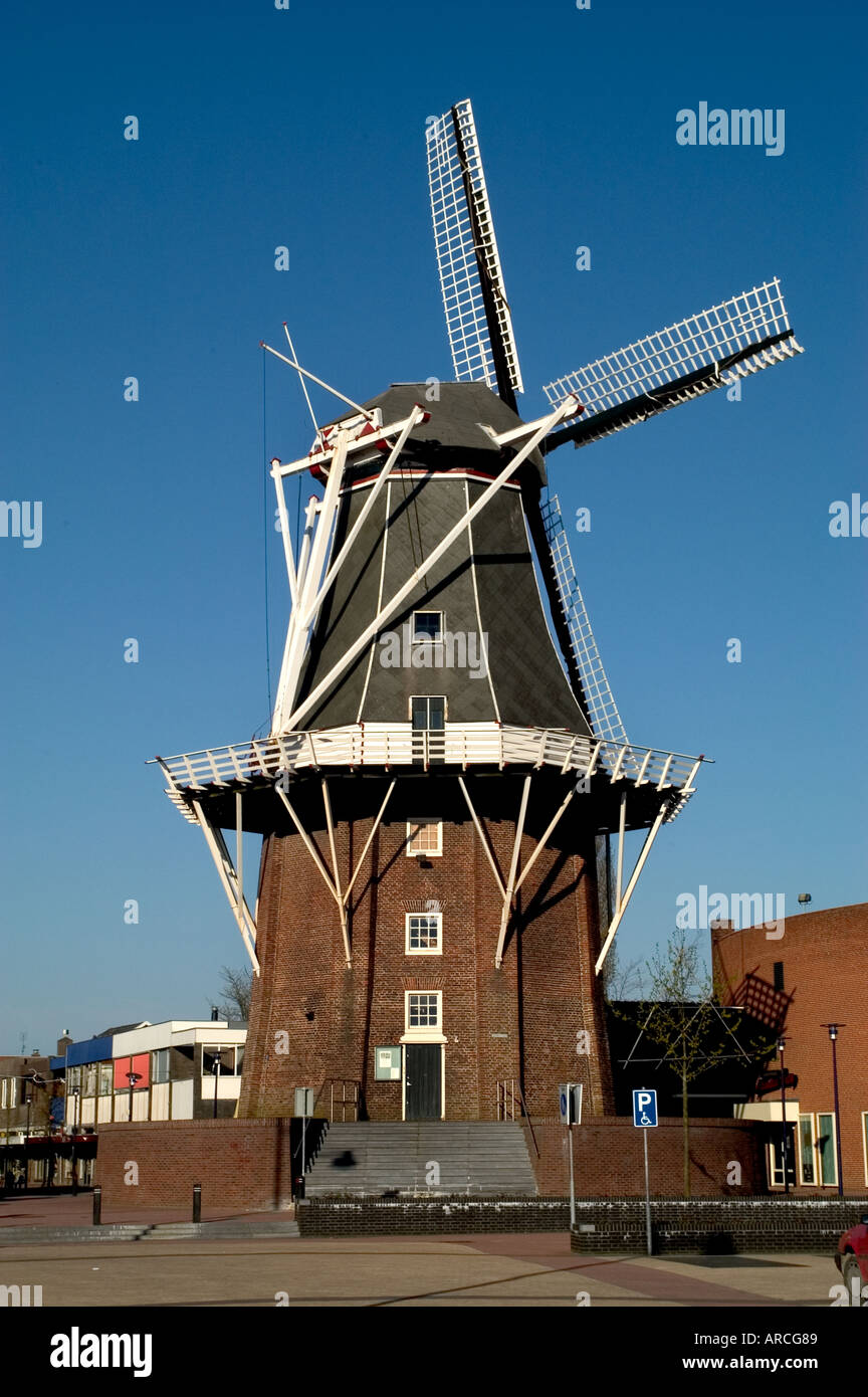 Delfzijl windmill Eemshaven Groningen Netherlands Stock Photo - Alamy