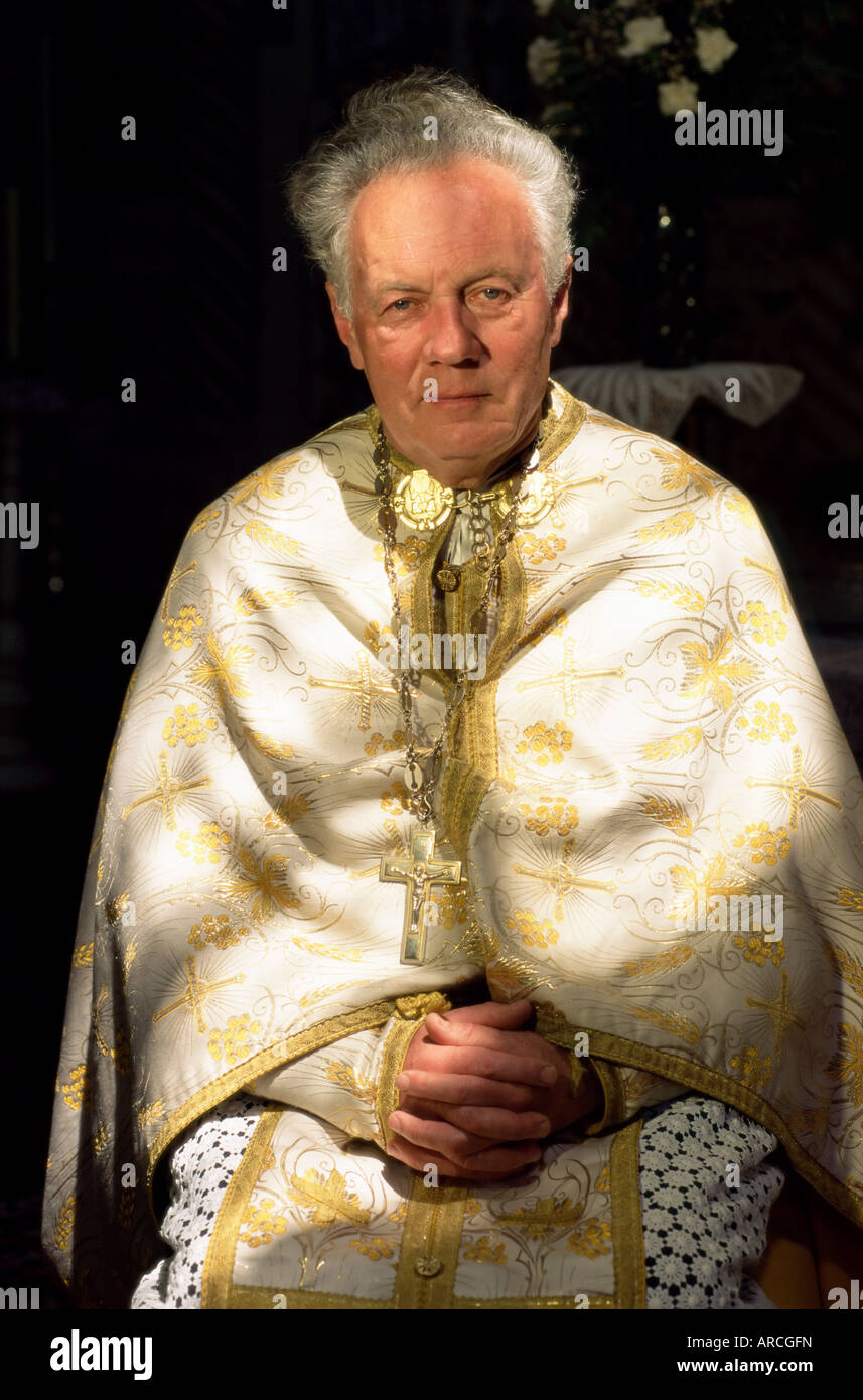 Portrait of a local priest of the Orthodox Christian church ...