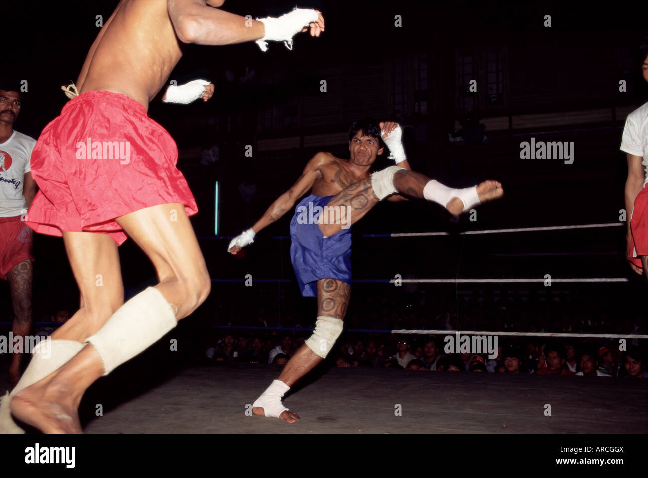 Burmese boxing, no kicks or punches barred, Mandalay, Myanmar (Burma ...