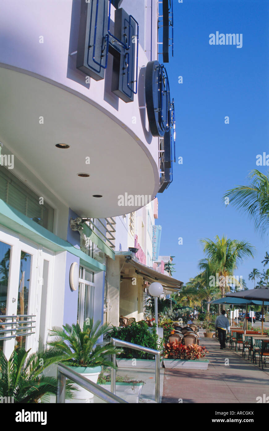 Colony Hotel, Ocean Drive, Miami Beach, Florida, USA, North America ...