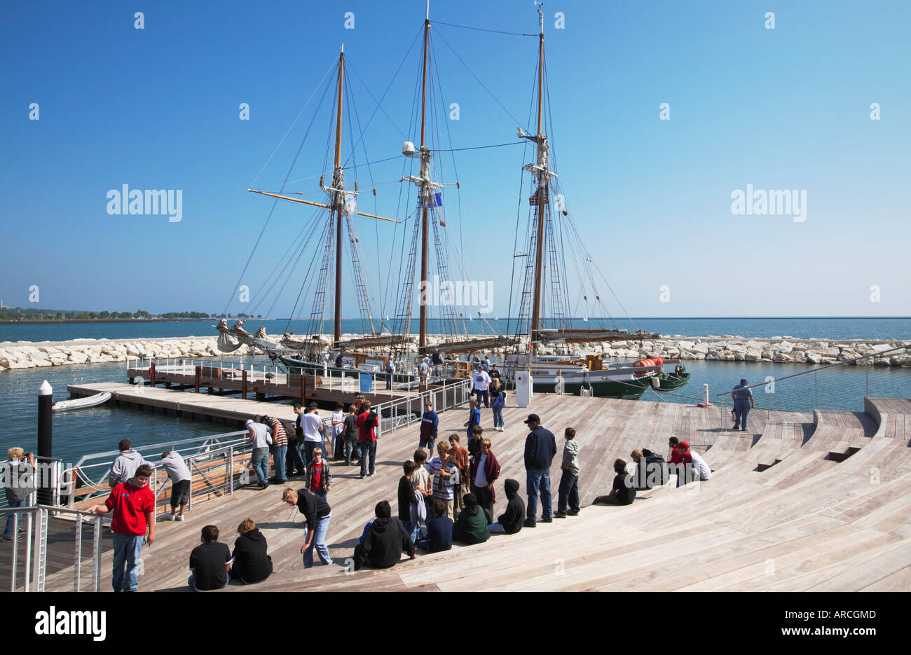 WISCONSIN Milwaukee S V Denis Sullivan sailing ship Discovery World ...