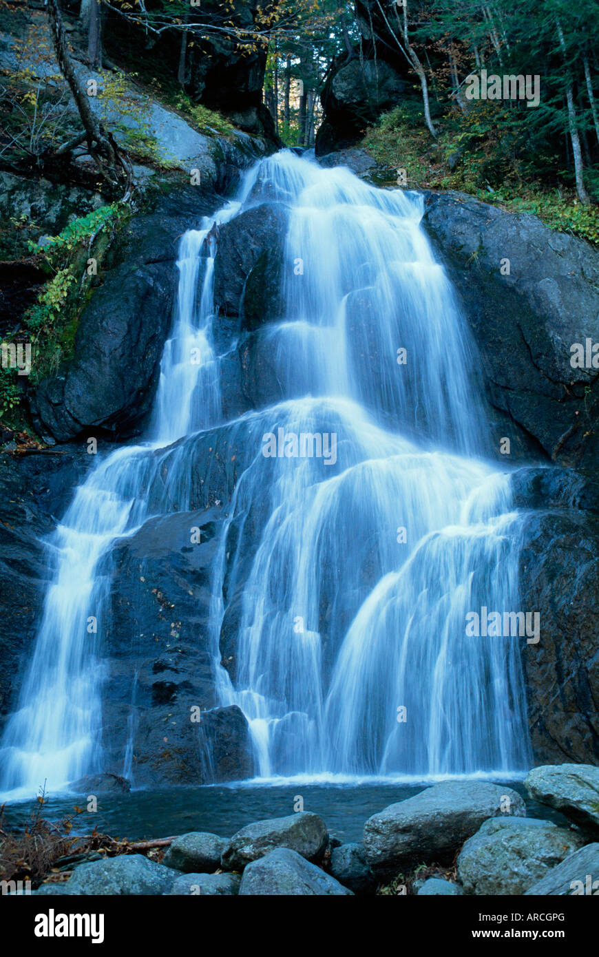 Moss Glen Falls in the Green Mountain National Forest, Vermont, New ...