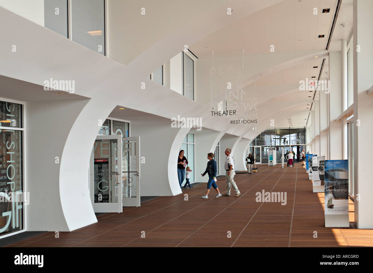 WISCONSIN Milwaukee Entrance lobby at Discovery World museum at Pier ...