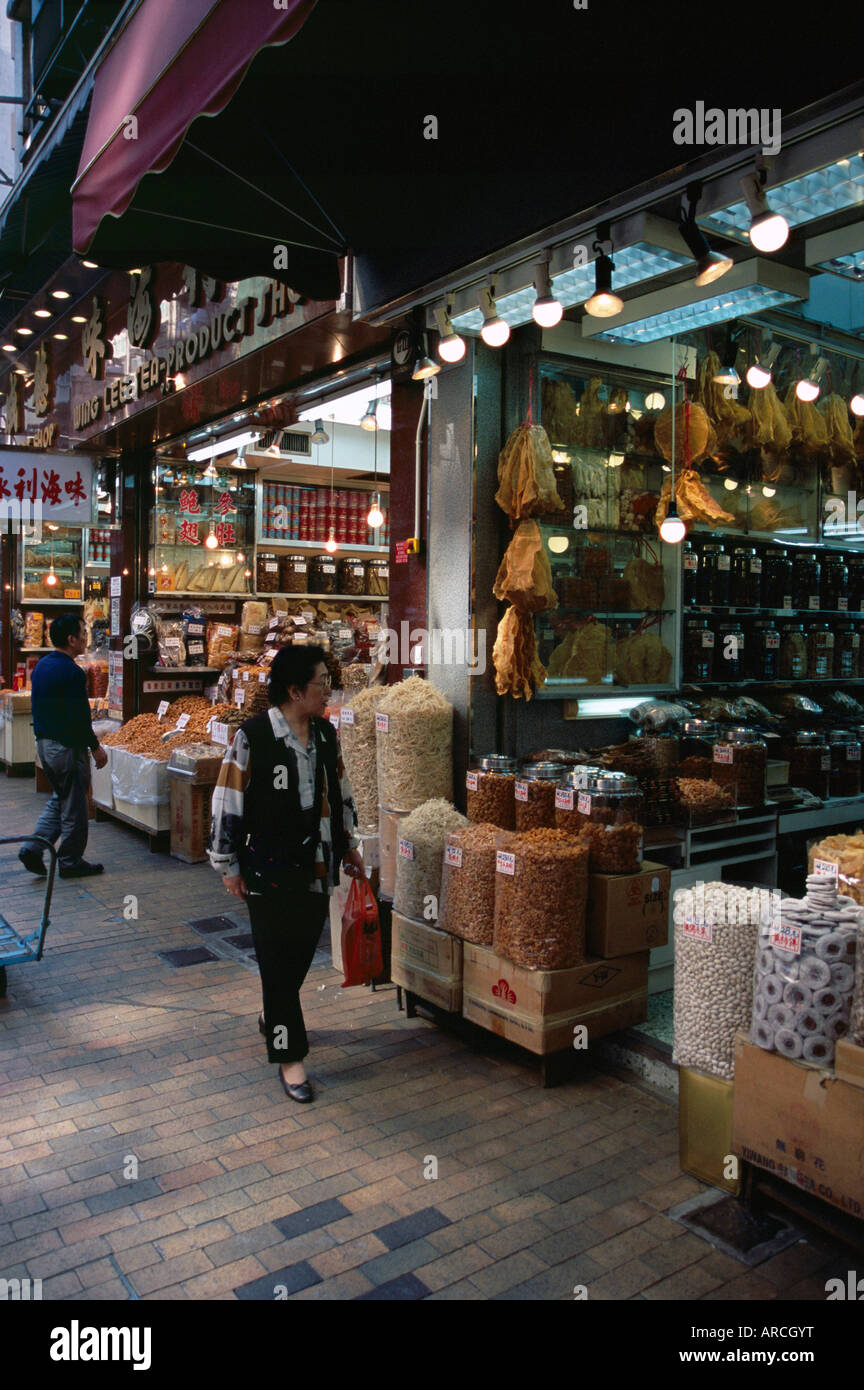 Dried seafood shops, Des Voeux Road West, Western District, Hong Kong ...