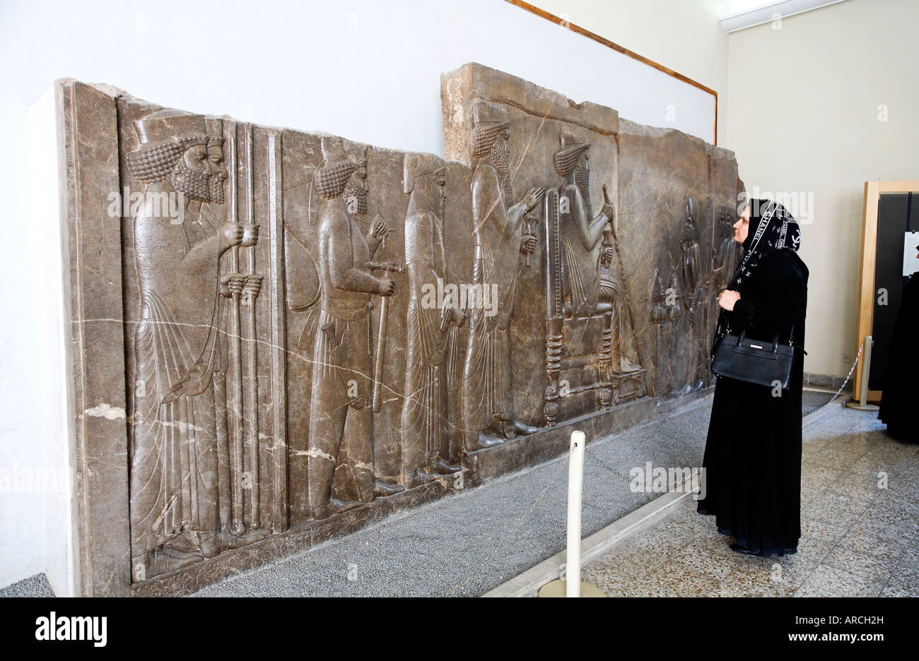 Exhibit from Persepolis at the National Archaeological Museum in Tehran ...