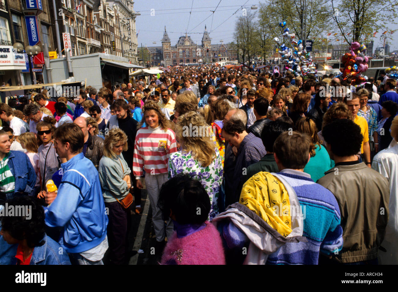Netherlands Amsterdam Koninginnedag Dutch Royal Queen's feast party ...